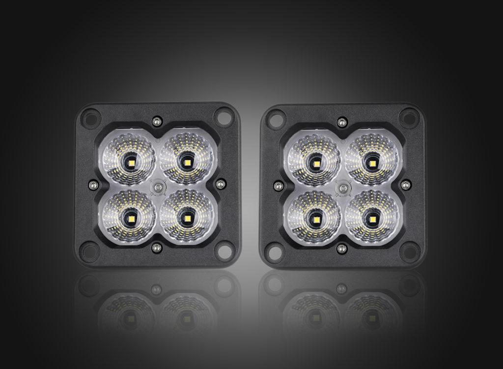 Concept Series Pod, 3” Cube LED Pod Lights, Flood Beam, Flush Mount ...